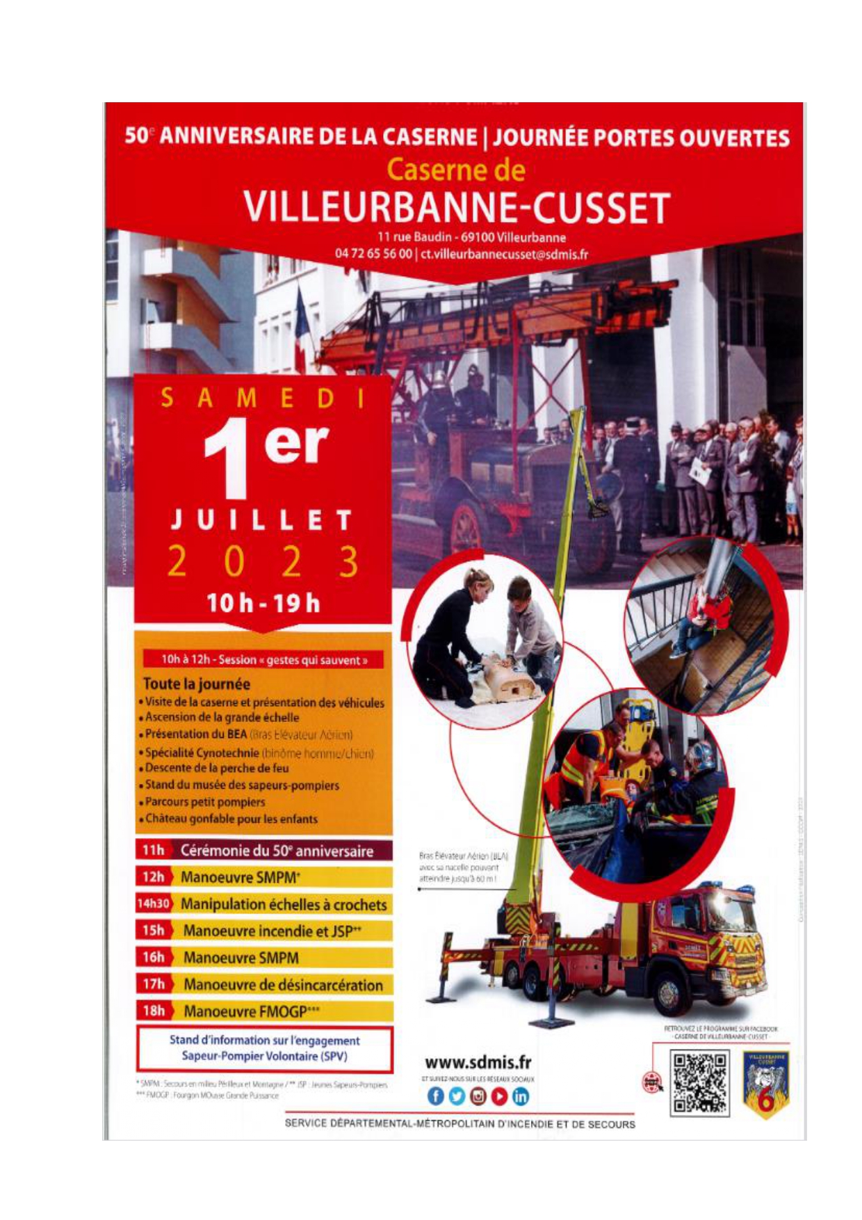 Pompiers de Villeurbanne-Cusset – Collège Gilbert Chabroux